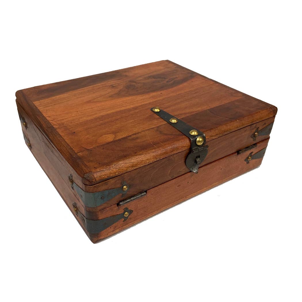Colonial Distressed Wood Antique Writing Box – Celebrate By Lisa Lou