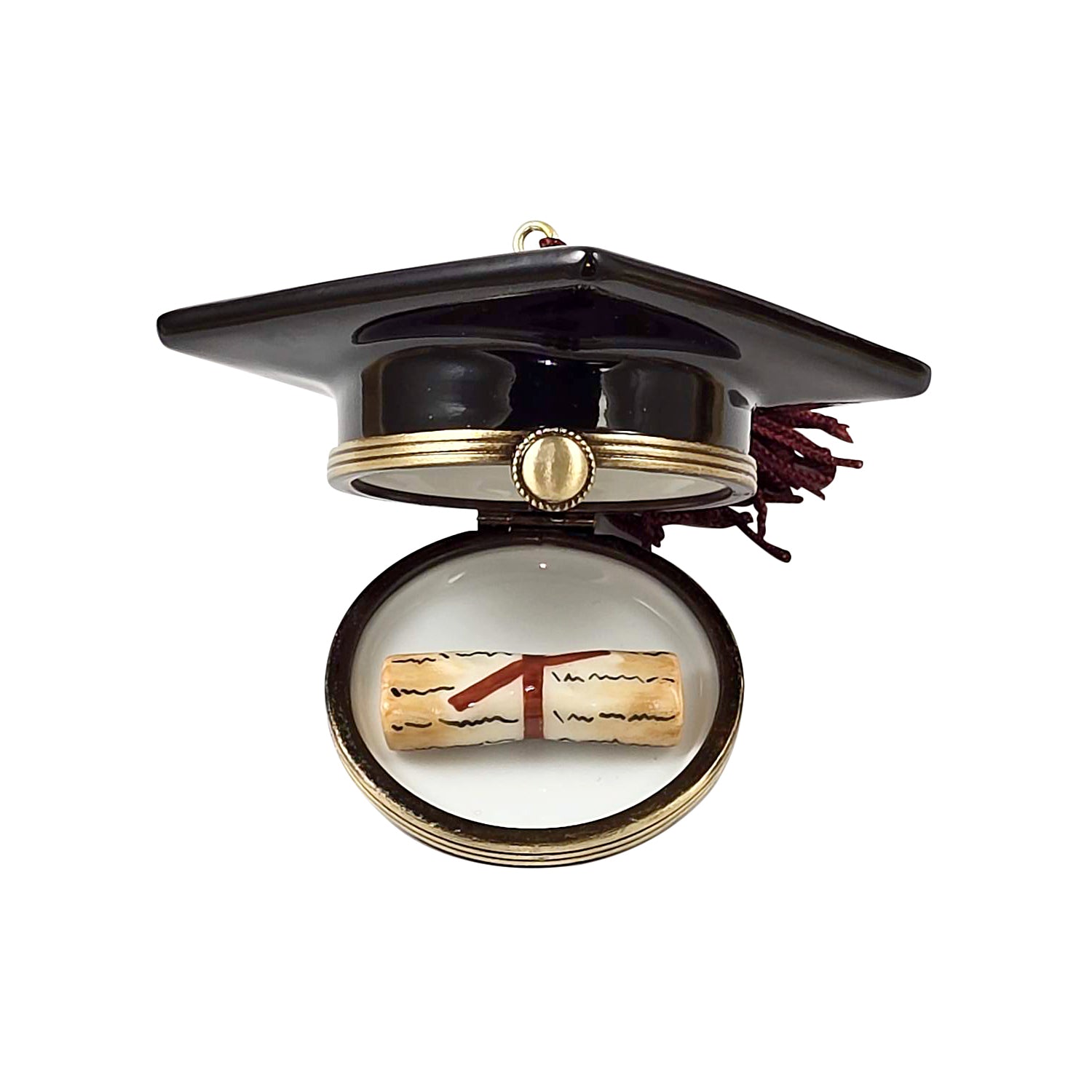 Black Graduation Cap with Removable Diploma Box – Celebrate By Lisa Lou