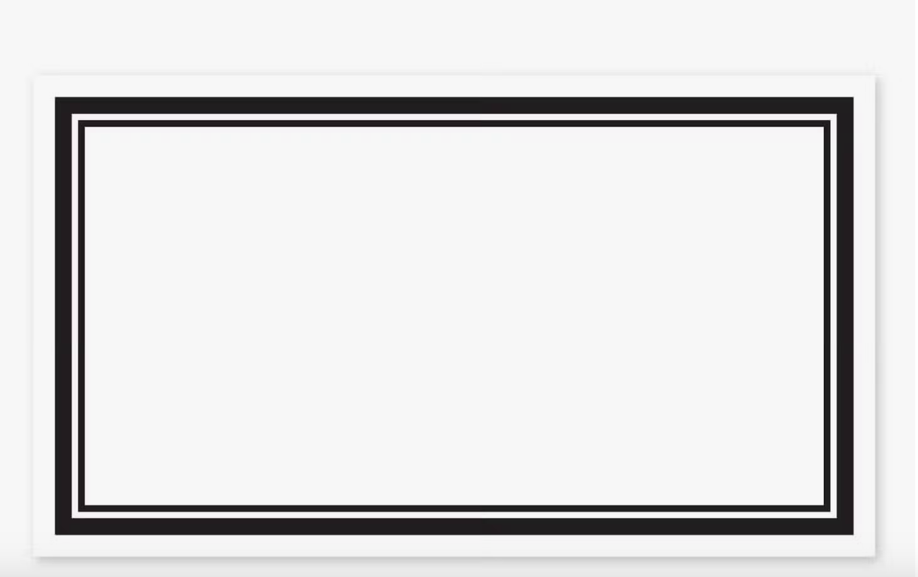 Black Border Place Card – Celebrate By Lisa Lou