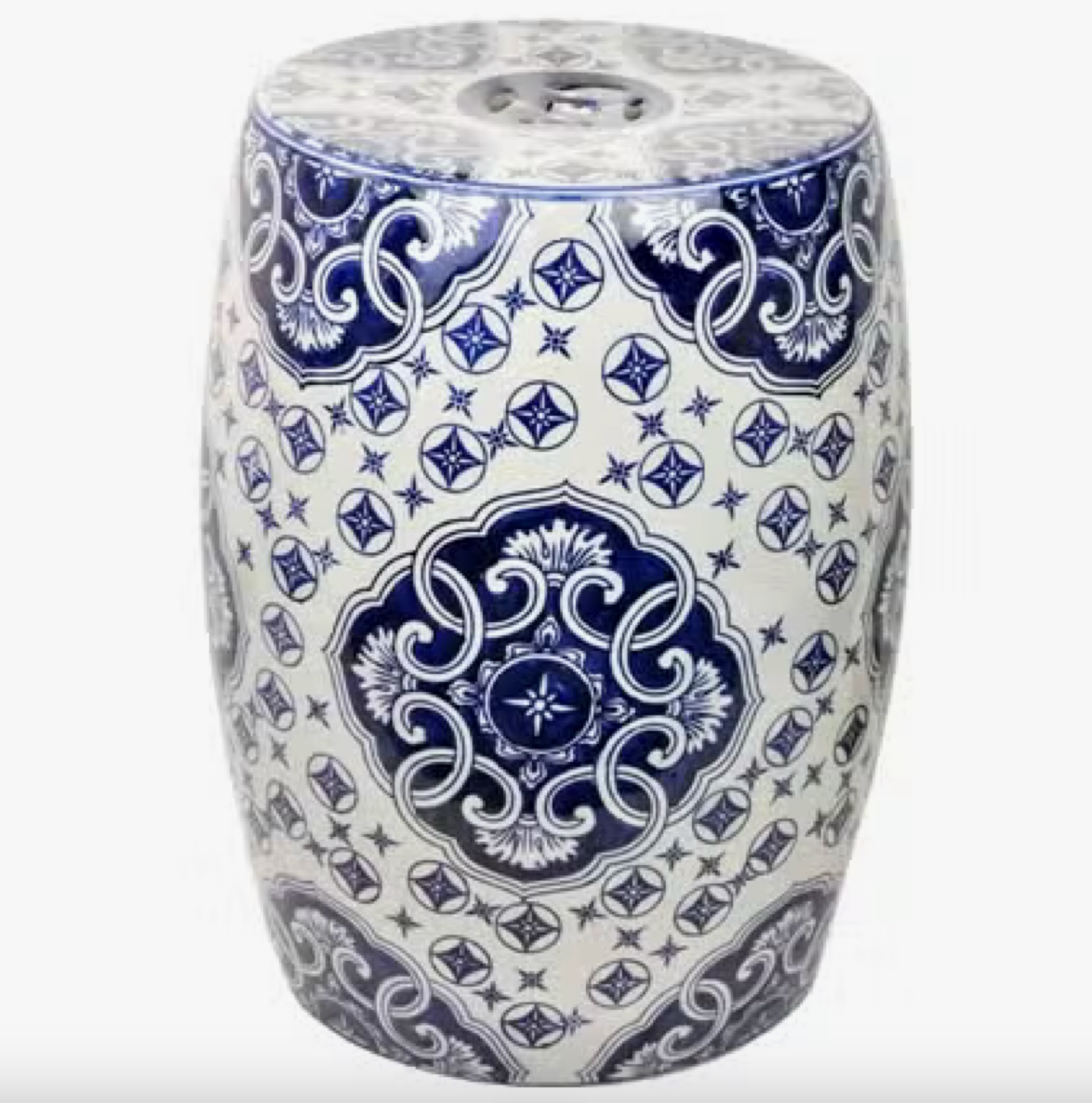 Blue & White Ceramic Chinoiserie Stool 18" – Celebrate By Lisa Lou