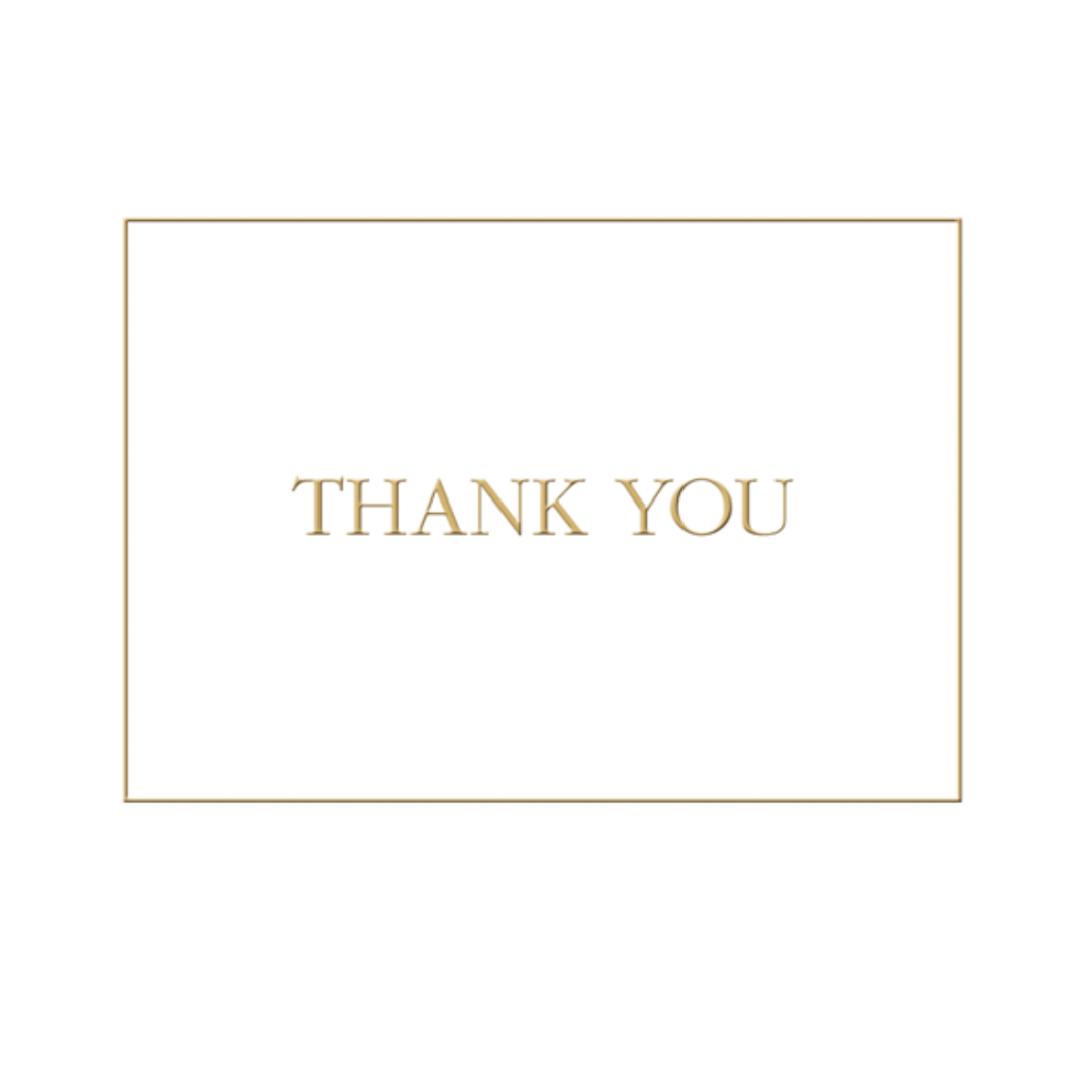 Thank You Gold Embossed Thank You Notes – Celebrate By Lisa Lou