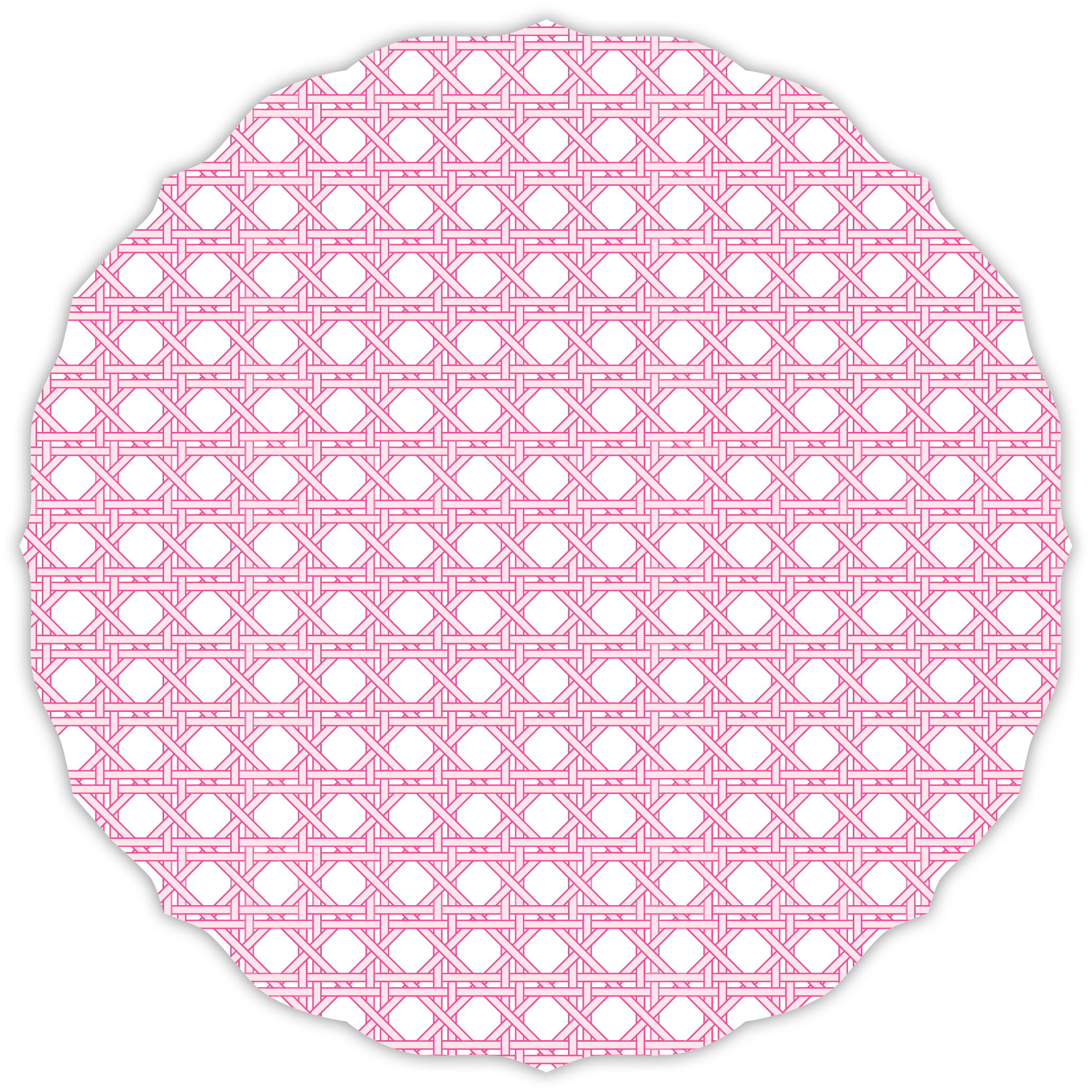 Interlocking Cane Pattern Pink Posh Placemat – Celebrate By Lisa Lou