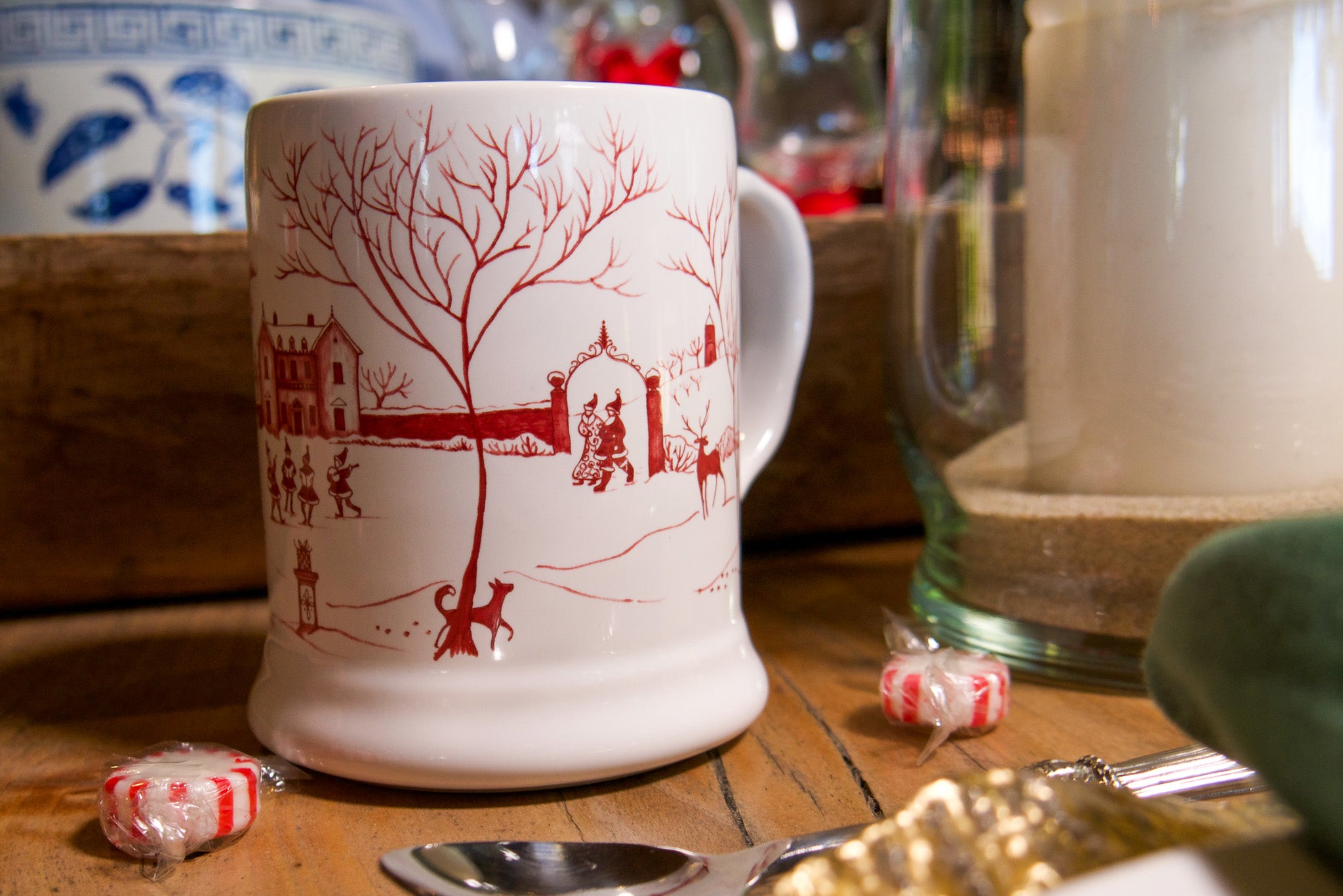 Country Estate Mr. & Mrs. Claus Mug, Winter Frolic – Celebrate By Lisa Lou